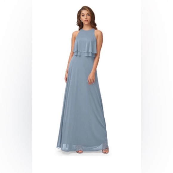 Azazie | Dresses | Azazie Dusty Blue Dress | Poshmark